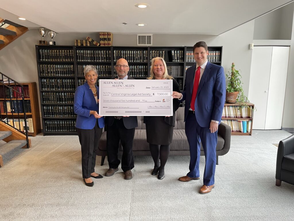 Allen & Allen donates $20,000 to Legal Aid | Allen and Allen