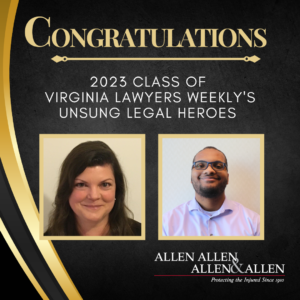 Two people named to 2023's Unsung Legal Heroes | Allen and Allen